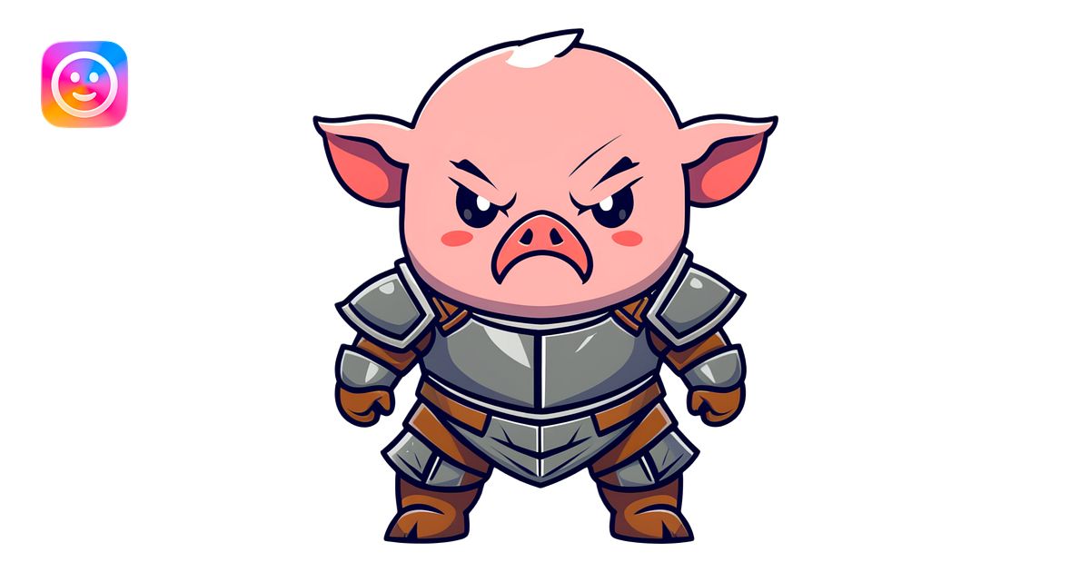 angry Minecraft baby Piglin in leather armor image | AI Emoji Generator