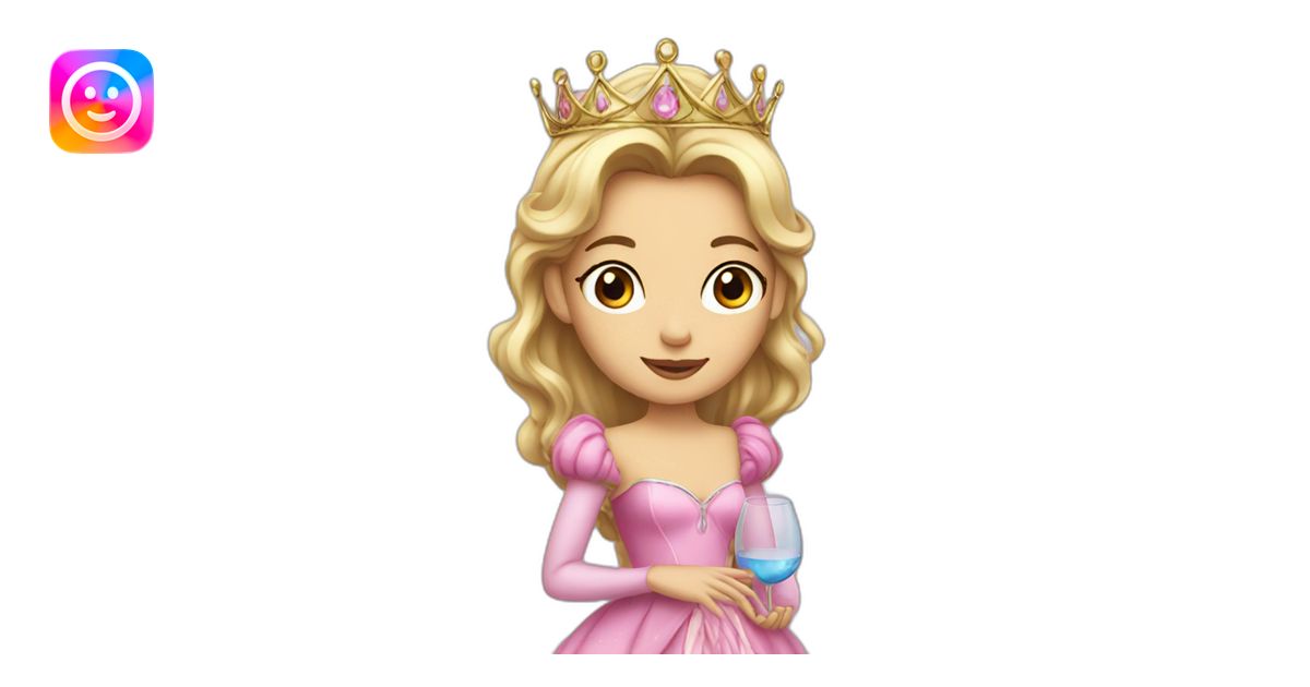 princess with a glass emoji | AI Emoji Generator
