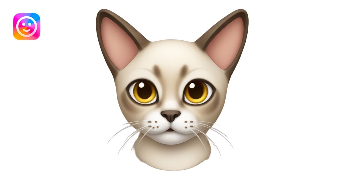 Siamese cat with antlers emoji | AI Emoji Generator
