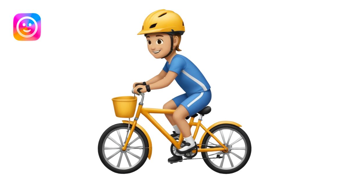 Riding bike emoji | AI Emoji Generator
