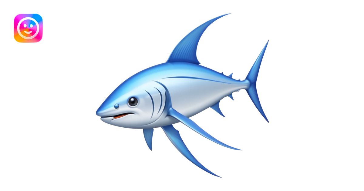 a swordfish with a long sharp blue stick on the tip of it's nose emoji ...