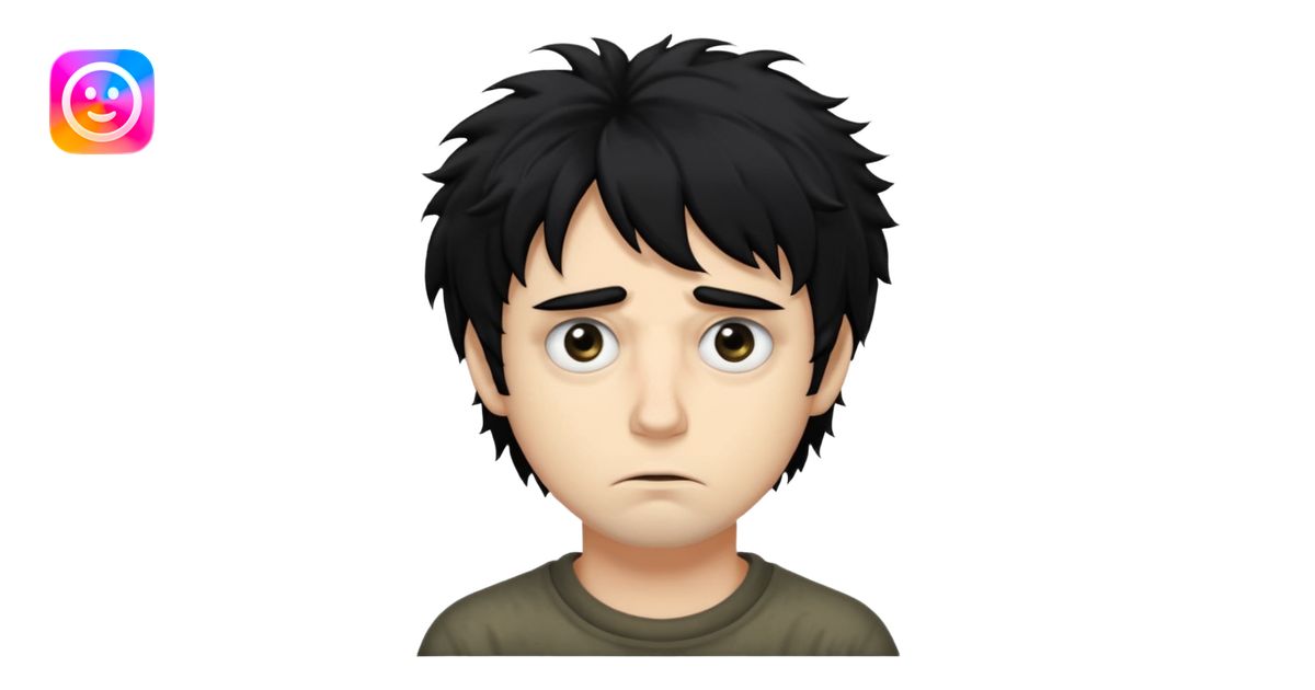 Hair: Messy, shaggy black hair that sticks out in uneven tufts, like he ...