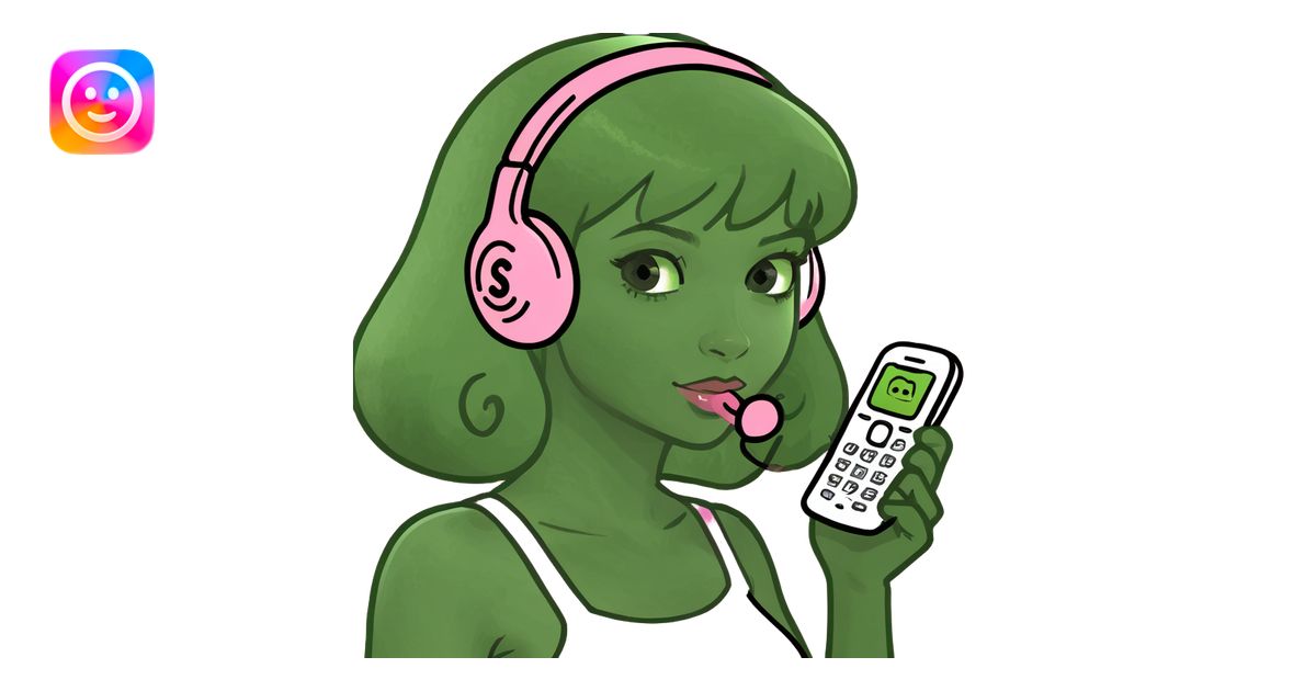 girl scrolling on pink SPAM phone meme | AI Emoji Generator