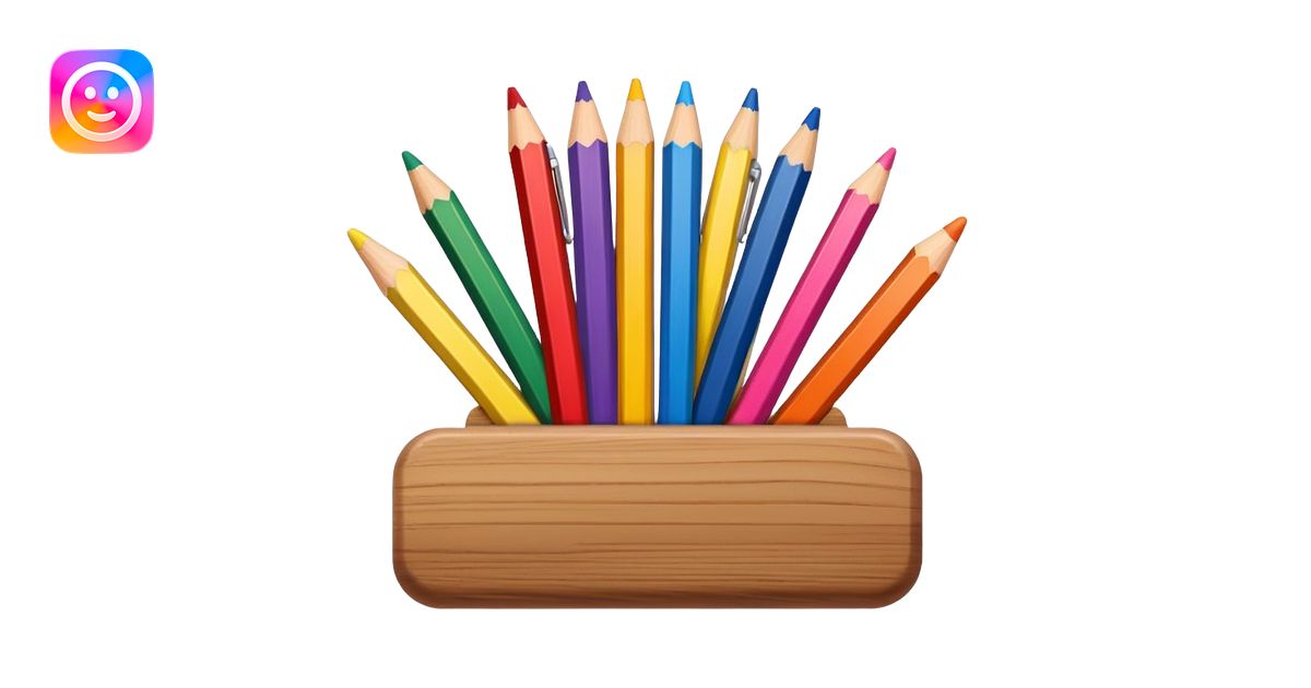 COLOR PENCILS emoji | AI Emoji Generator