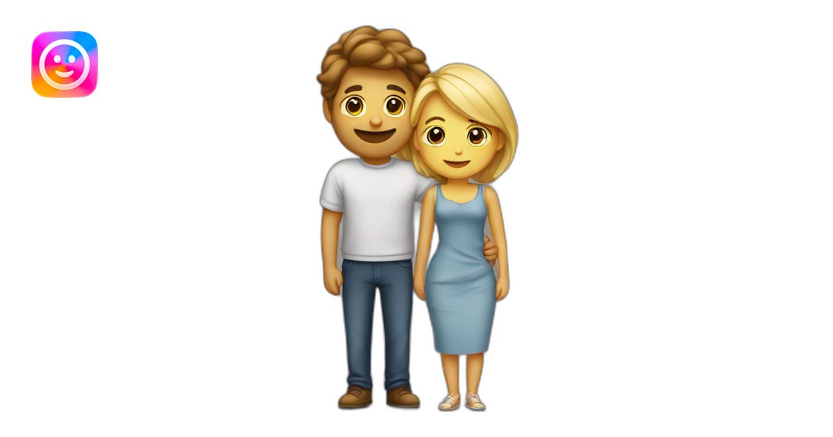 Calin entre un couple emoji | AI Emoji Generator