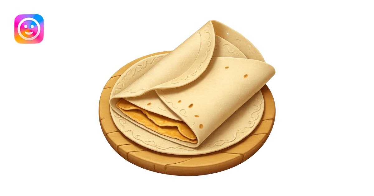 a fresh flour tortilla emoji | AI Emoji Generator