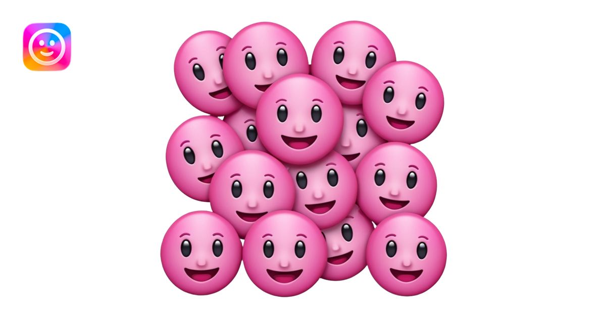 Generate me lots of pink emojis emoji | AI Emoji Generator