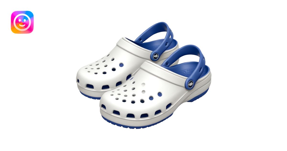 Pure white Crocs clogs, top-down angle, clean matte texture ...