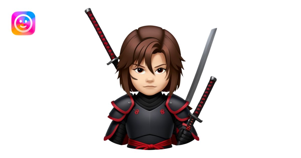 Shadow Samurai emoji | AI Emoji Generator