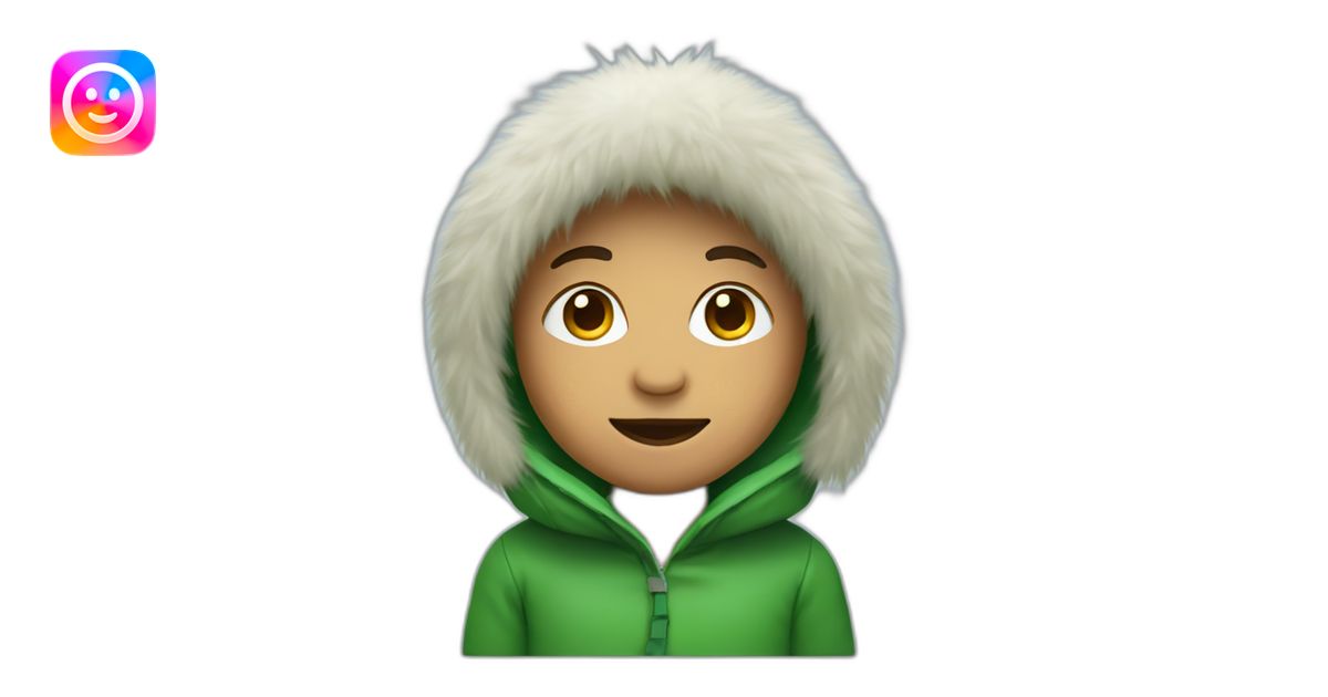 eskimo wearing green emoji | AI Emoji Generator