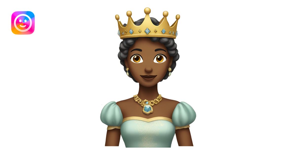 A princess wearing a crown emoji | AI Emoji Generator