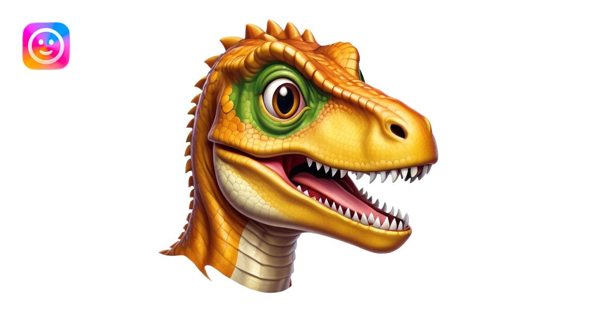 Cinematic Realistic Comical velociraptor/T-rex Portrait Emoji, Head ...