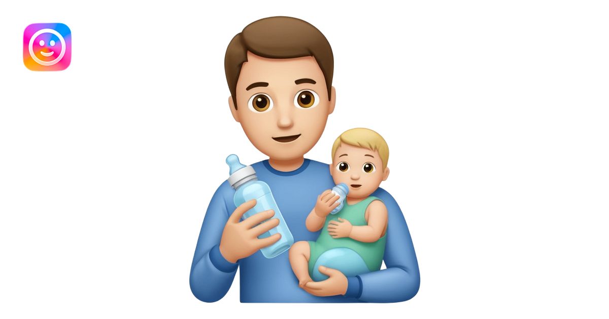 man with baby bottle emoji | AI Emoji Generator