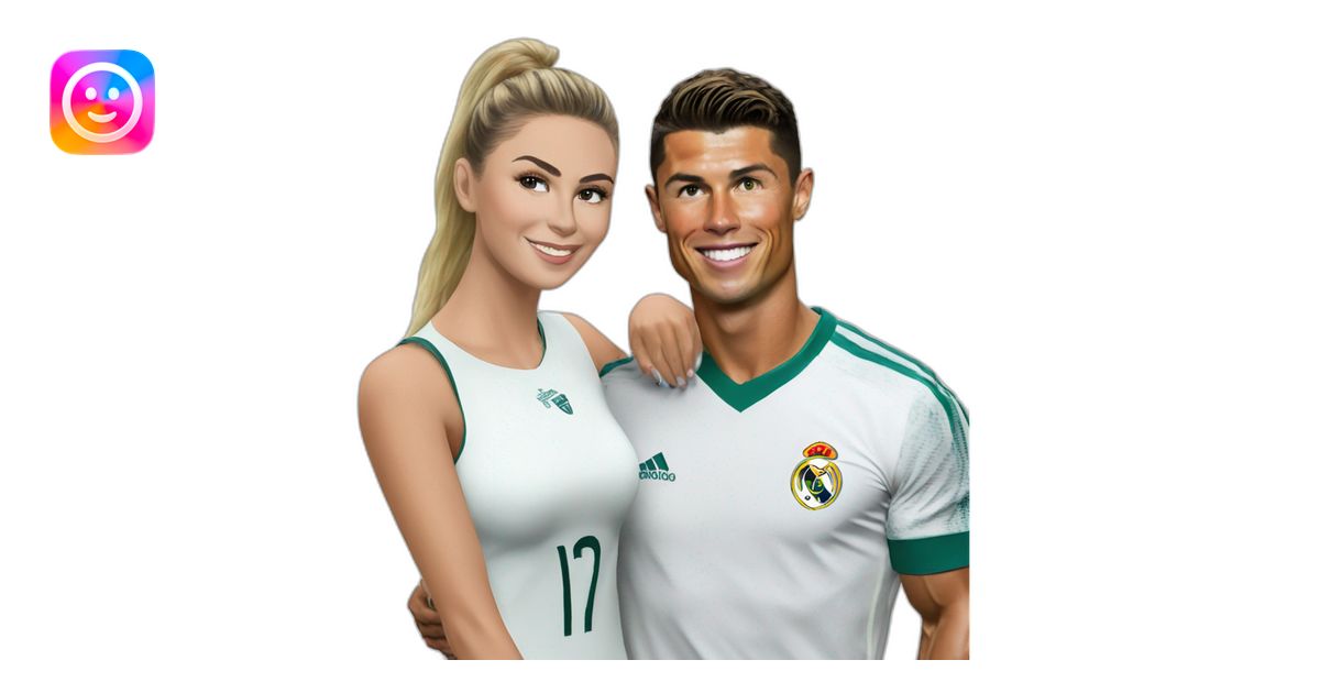 Cristiano Ronaldo with Léna rhoades emoji | AI Emoji Generator