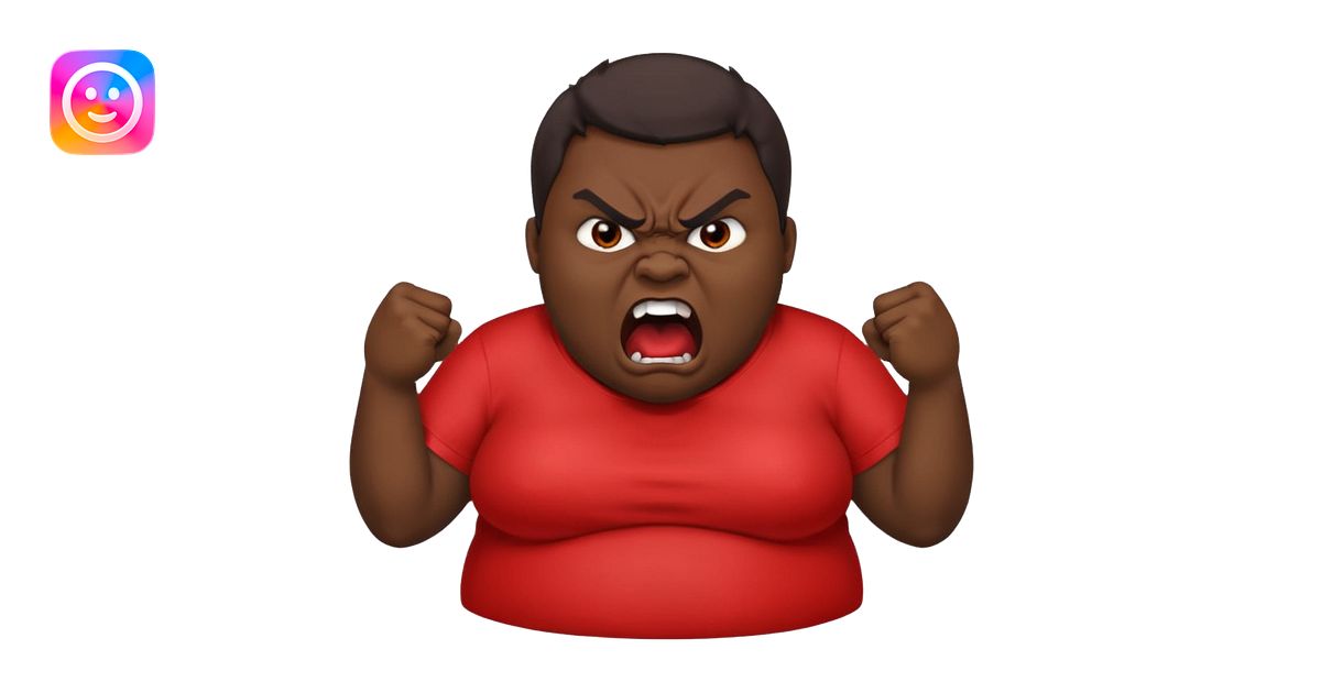 gum tsion emoji very not nice rude shouting ragebaiter fat ugly emoji ...