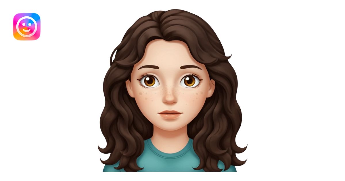 A white girl with long dark brown wave hair and patches under her eyes ...