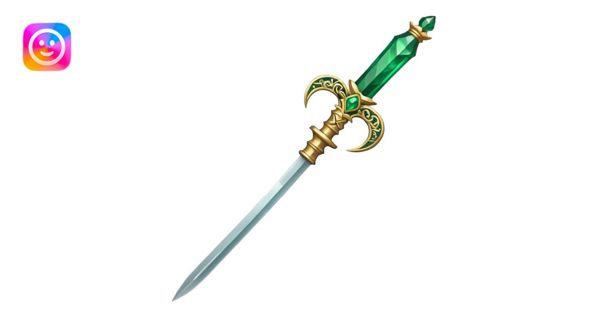 green/poison dagger emoji | AI Emoji Generator