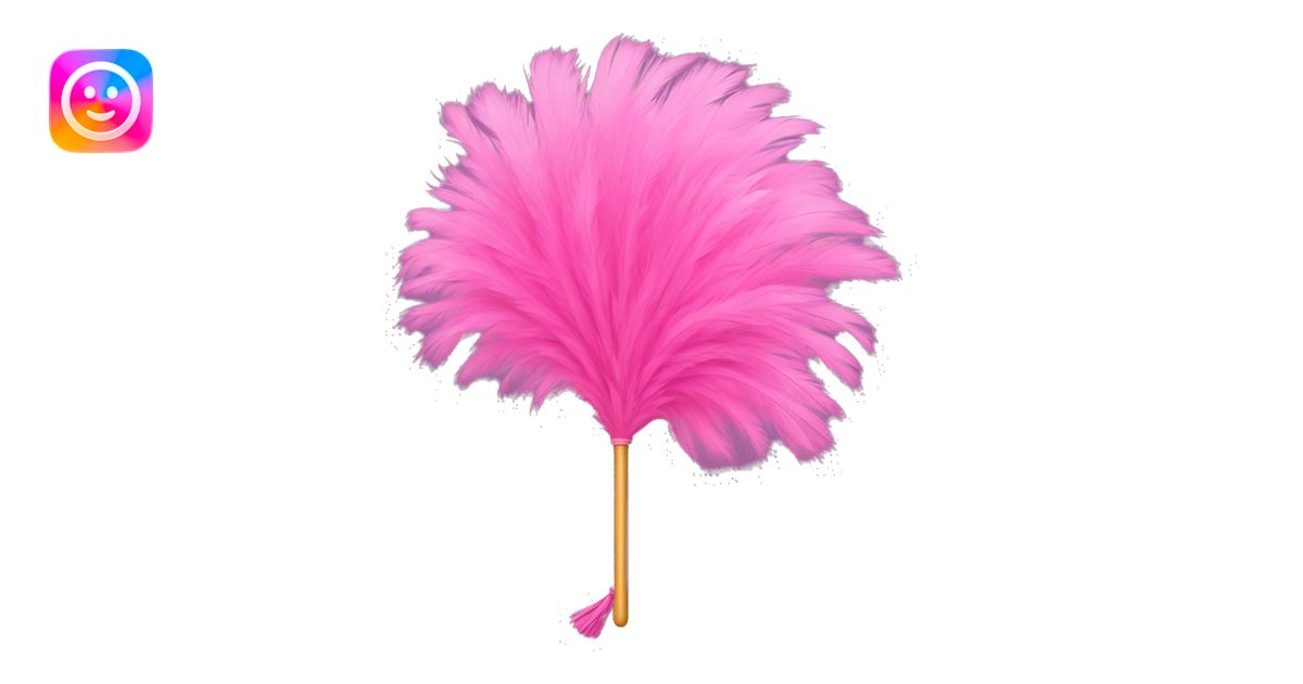 Pink feather duster emoji | AI Emoji Generator