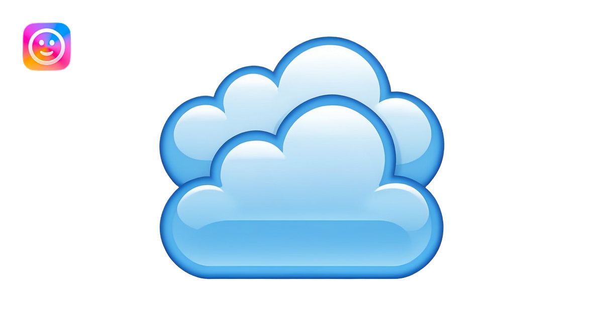 Cloud Storage Icon emoji | AI Emoji Generator
