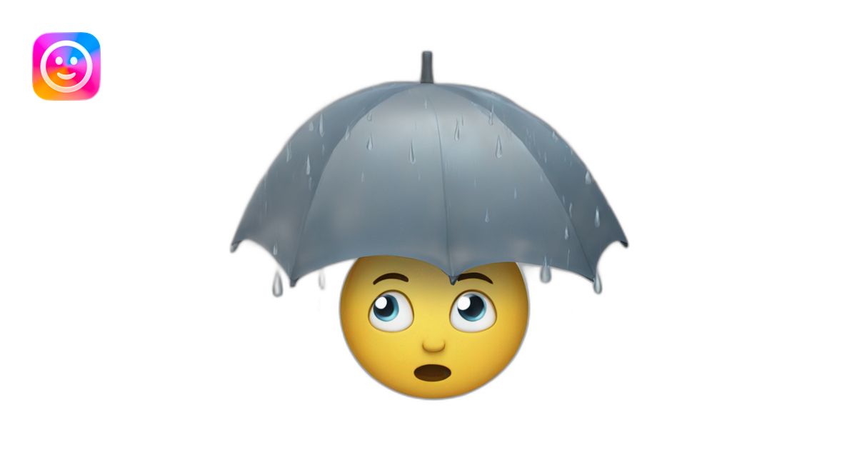 Heavy rain emoji | AI Emoji Generator