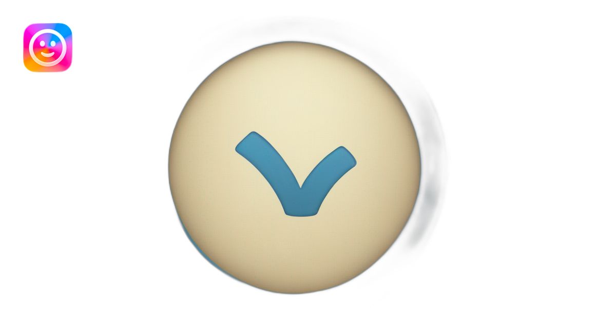 Blue Check Mark circle emoji | AI Emoji Generator
