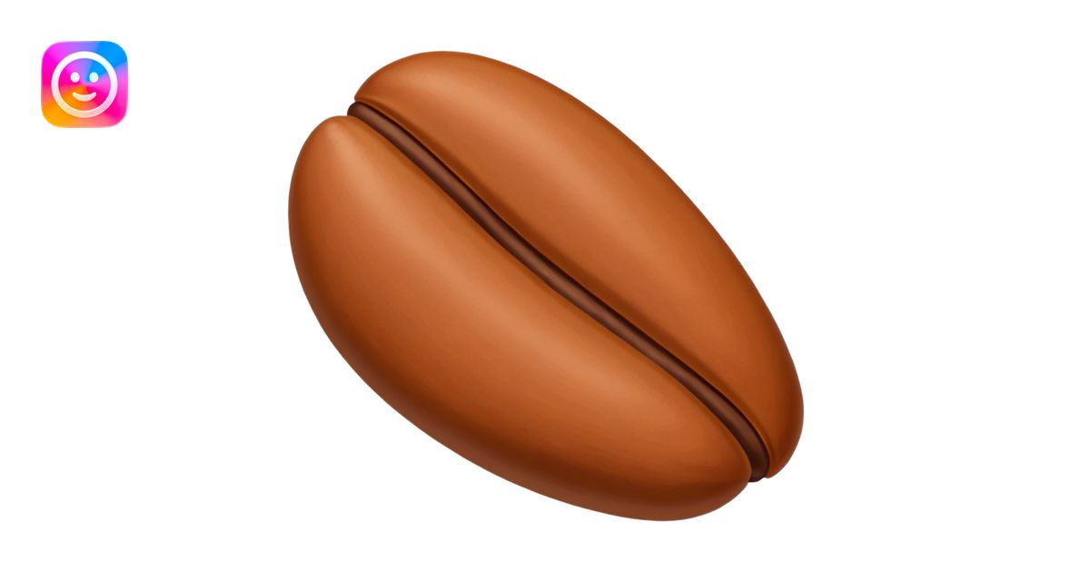 a single bean emoji, like a pinto bean or a coffee bean emoji | AI ...