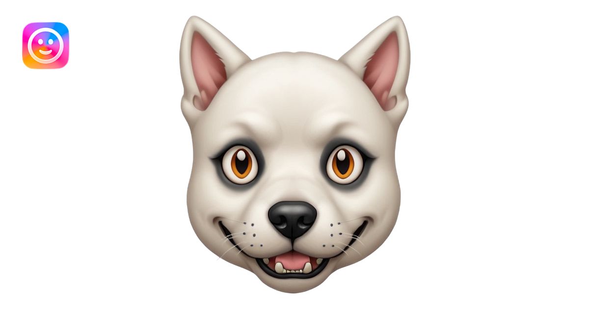 tattooed scary looking dog with heavy face tattoes, white dog and ...