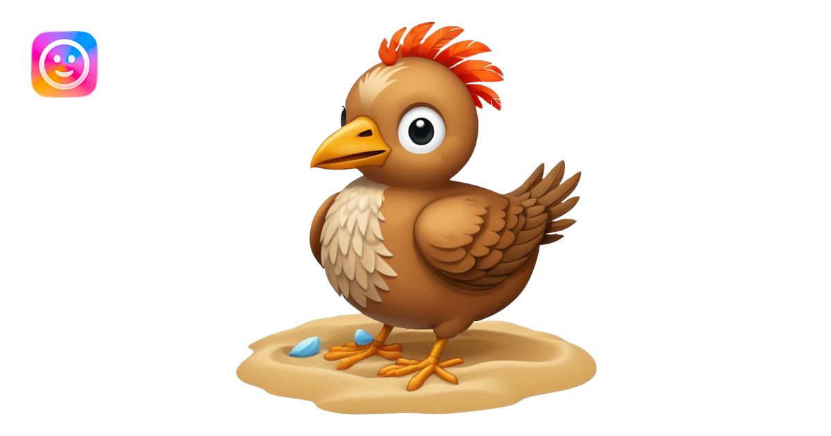 Bird with head buried in the sand emoji | AI Emoji Generator