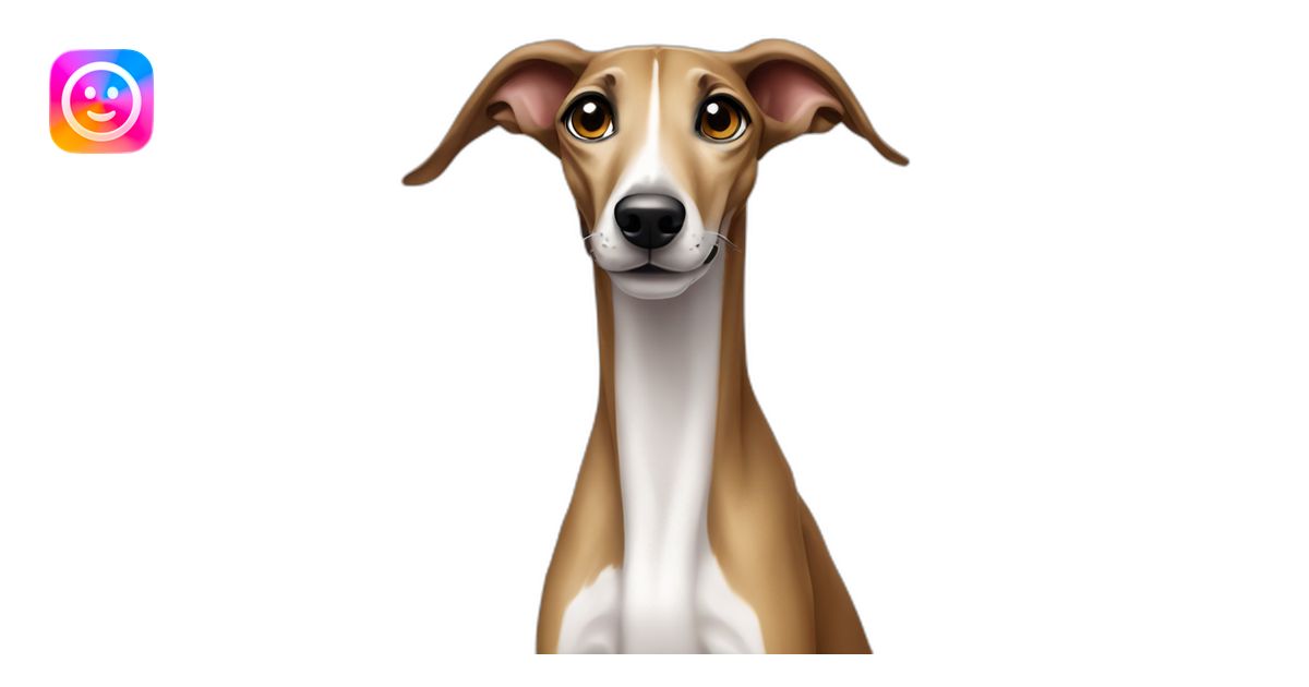Galgo dog cute looking emoji | AI Emoji Generator