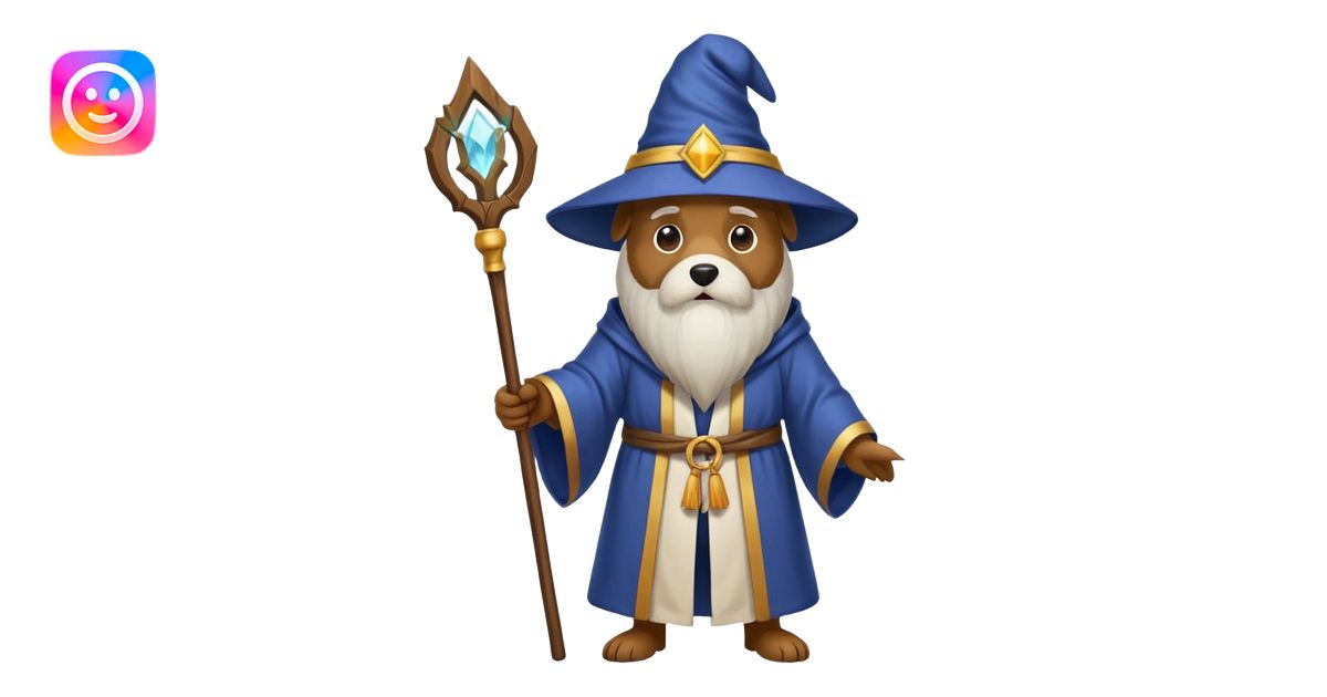Dog wizard emoji | AI Emoji Generator