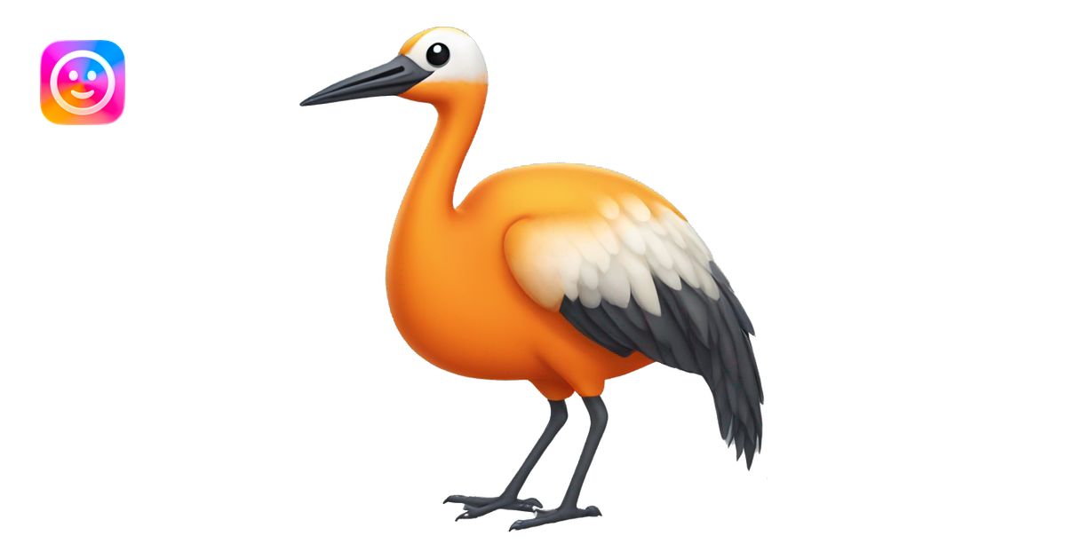 orange crane bird emoji | AI Emoji Generator