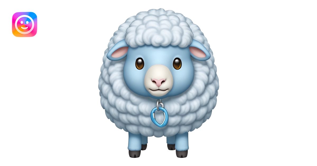 light blue sheep emoji | AI Emoji Generator