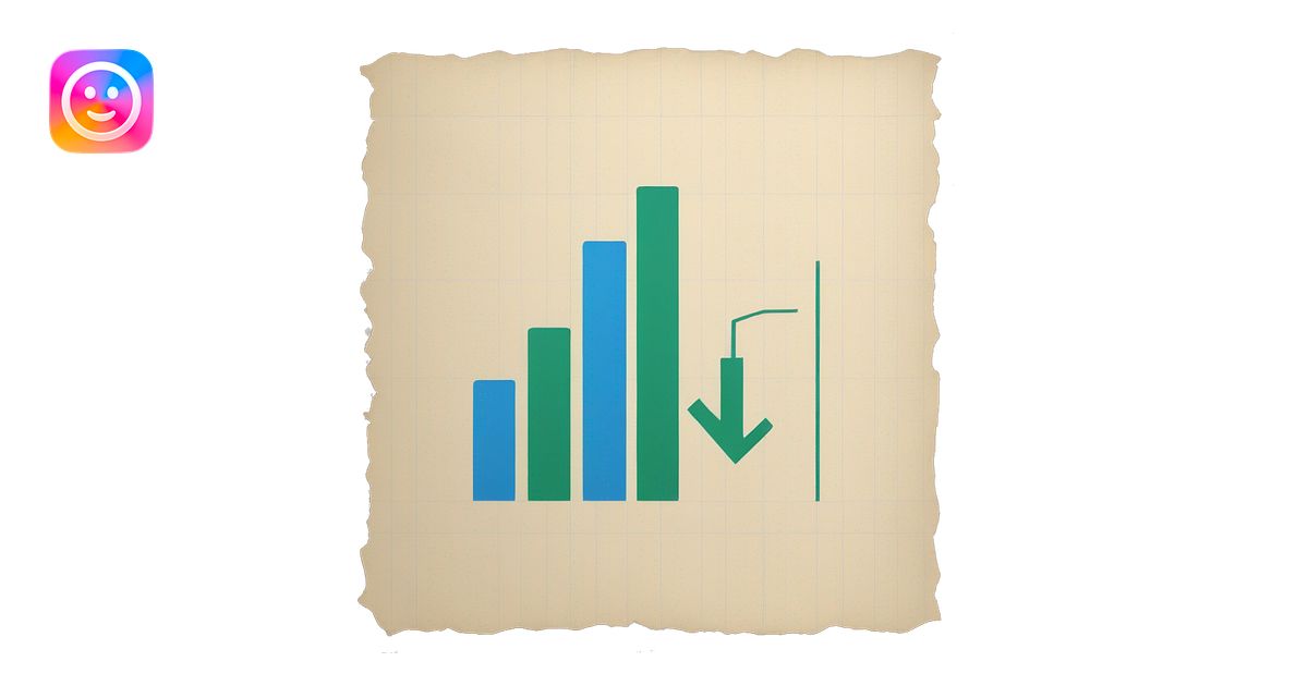 a paper with a bar chart and an upward trend emoji | AI Emoji Generator