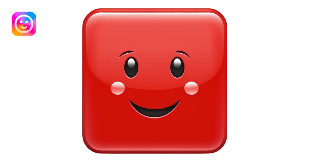 크기 80*80px의 red color rectangular emoji | AI Emoji Generator