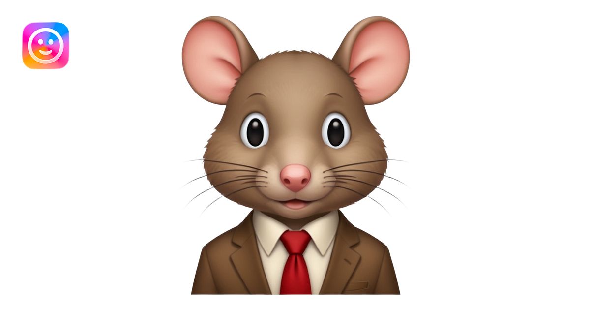 rat wearing red tie emoji | AI Emoji Generator