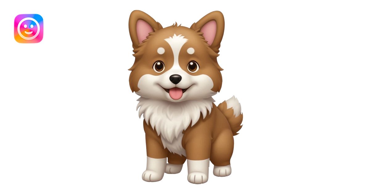 Cute dog full body with legs and all emoji | AI Emoji Generator