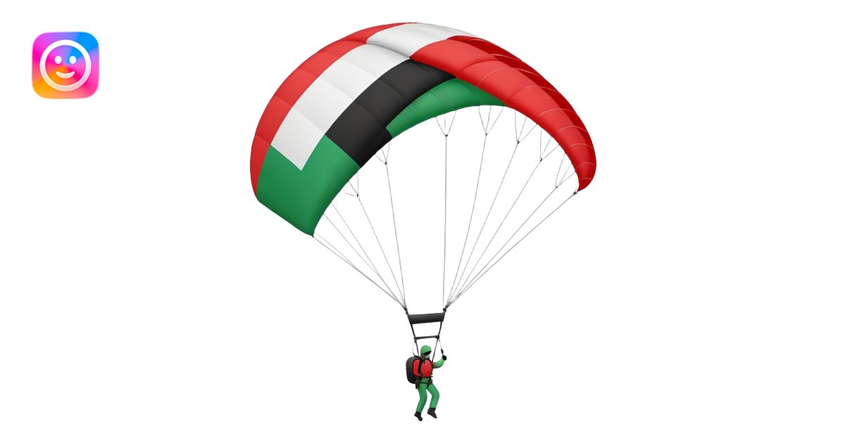a palestinian flag with a paraglider, respect scrupulously the correct ...