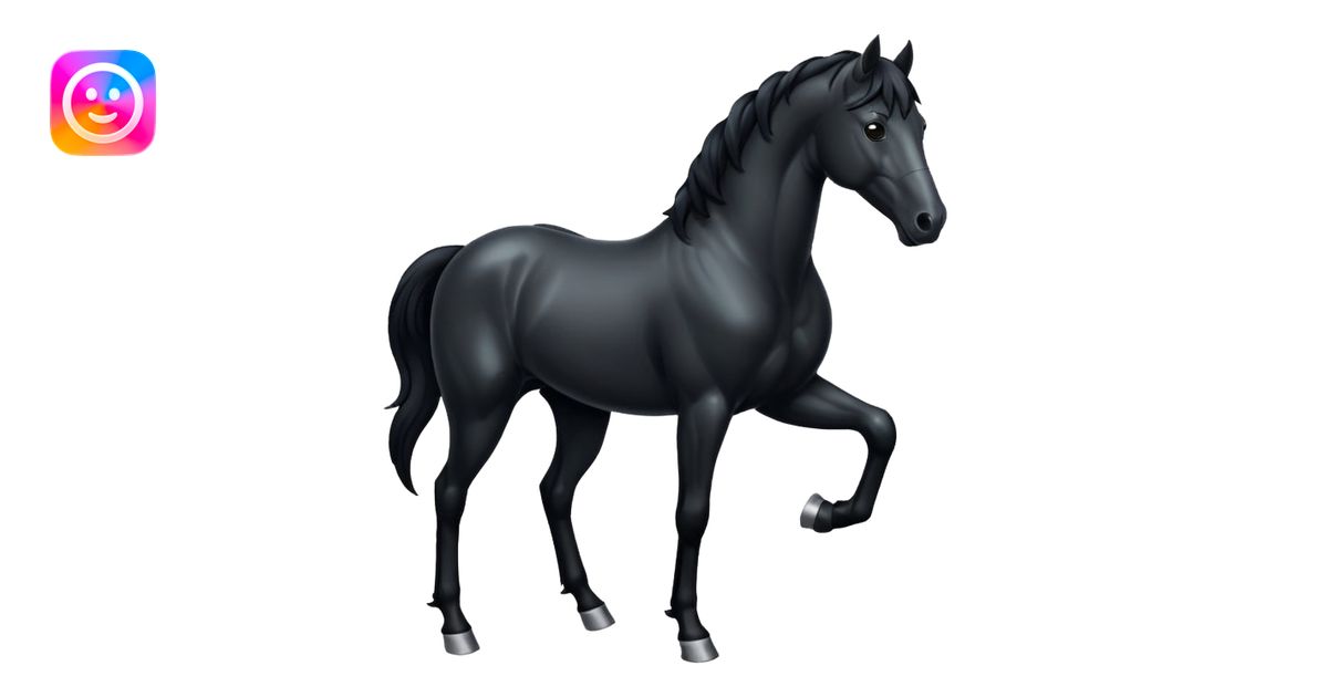 Black horse emoji | AI Emoji Generator