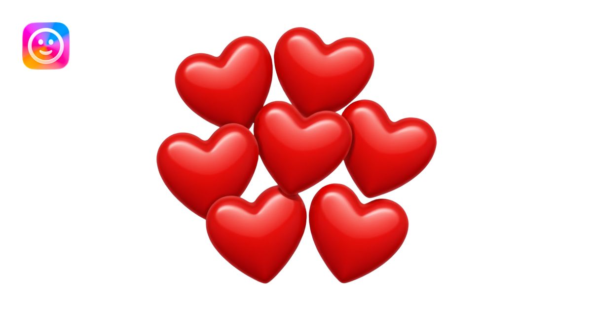 Love hearts emoji | AI Emoji Generator
