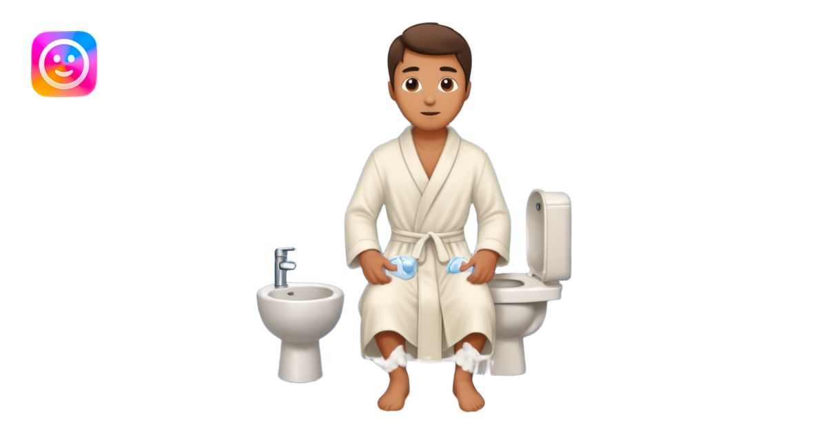 Man using Bidet emoji | AI Emoji Generator