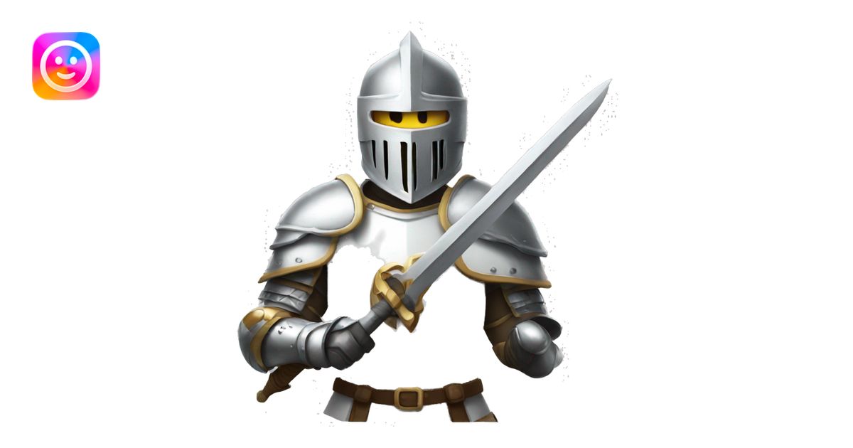 full white warrior knight emoji | AI Emoji Generator