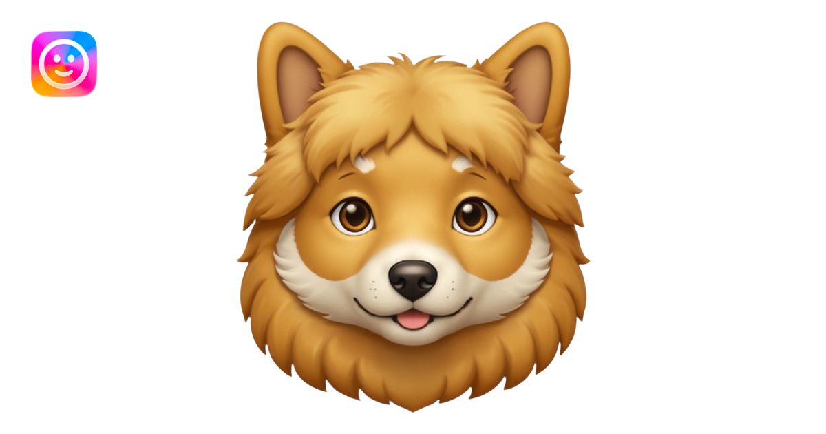 golden dog short fur emoji | AI Emoji Generator
