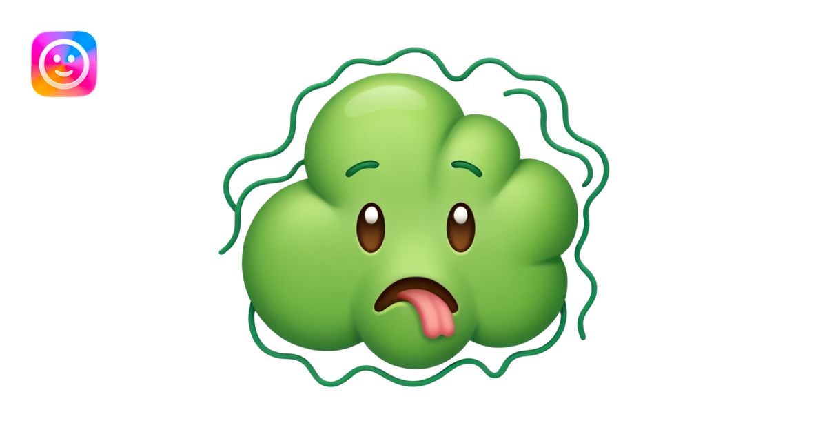 stinky green lines, simple apple style emoji emoji | AI Emoji Generator