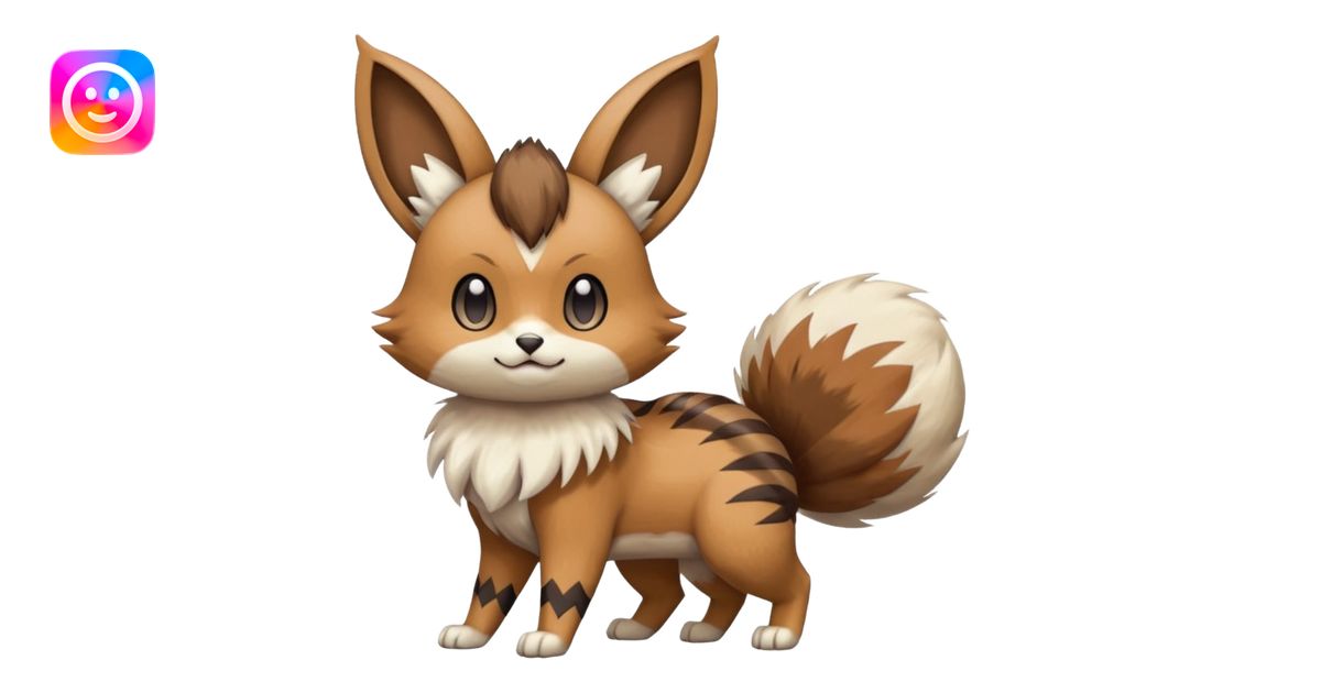Meloetta-Eevee-Bobcat-Furret-Pokémon-Fakémon-fusion-creature emoji | AI ...