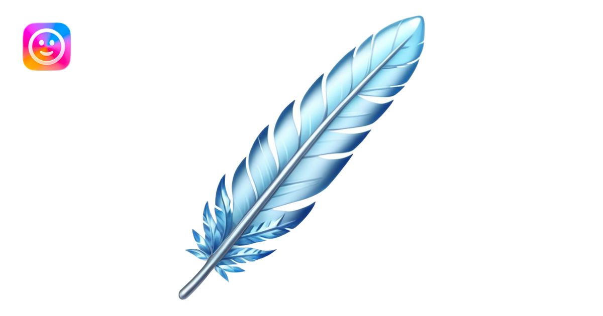 ICE FEATHER emoji | AI Emoji Generator