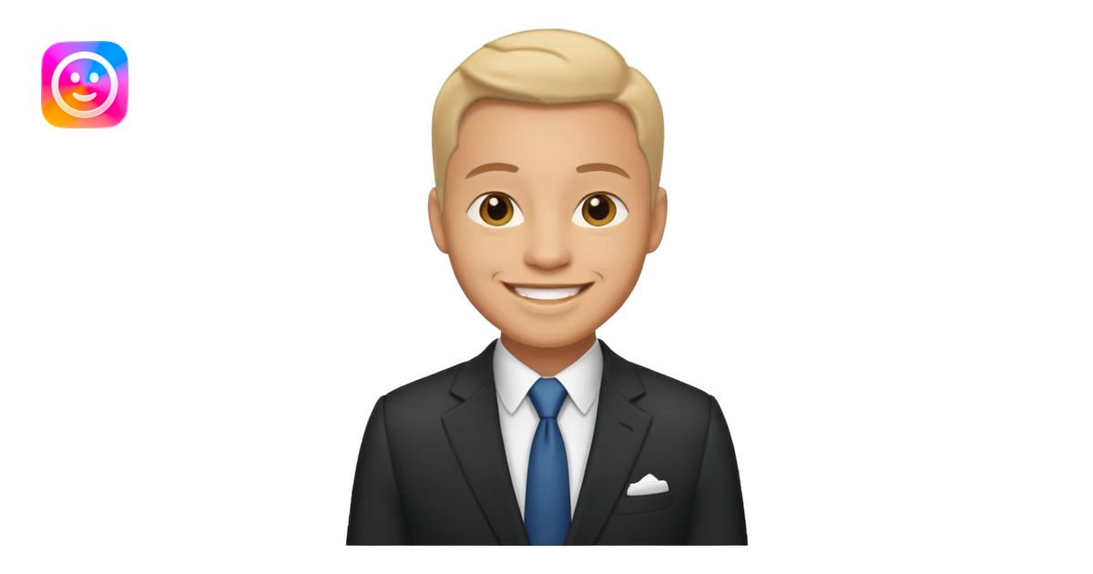man wearing suit emoji | AI Emoji Generator