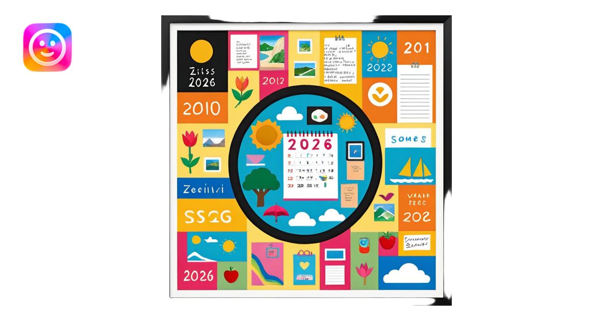 An extremely detailed lifestyle vision board collage for the year 2026 ...