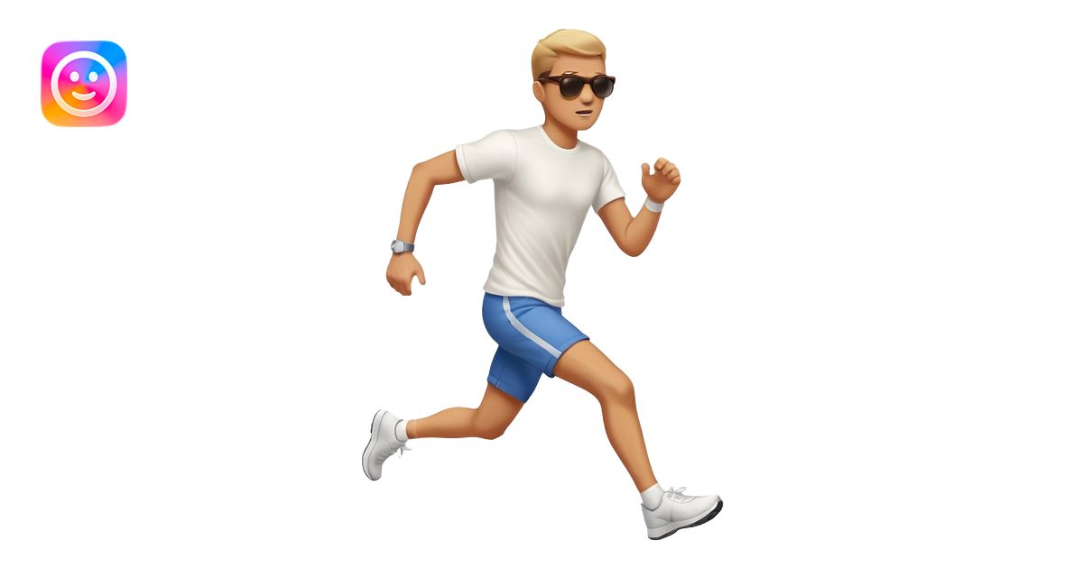 Man trying to catch up to car emoji | AI Emoji Generator