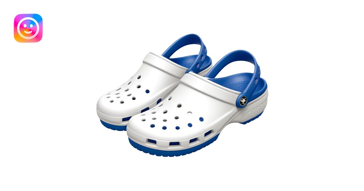 Pure white Crocs clogs, all-white straps and sole, no blue or other ...
