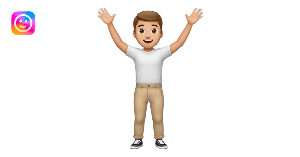 Guy emoji with hands up and out saying why with his pants by his ankles ...